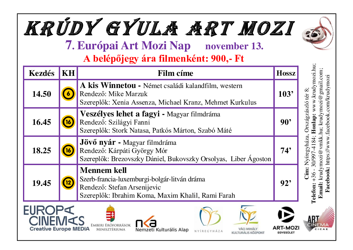 Krúdy Art Mozi programja